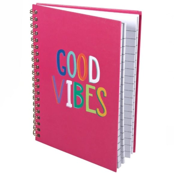 Office | 315 Good Vibes Hot Pink Notebook | Poshmark
